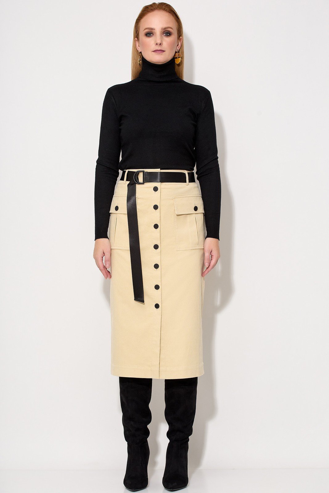 Юбка 12275 бежевый LeNata купить в интернет магазине Велесмода